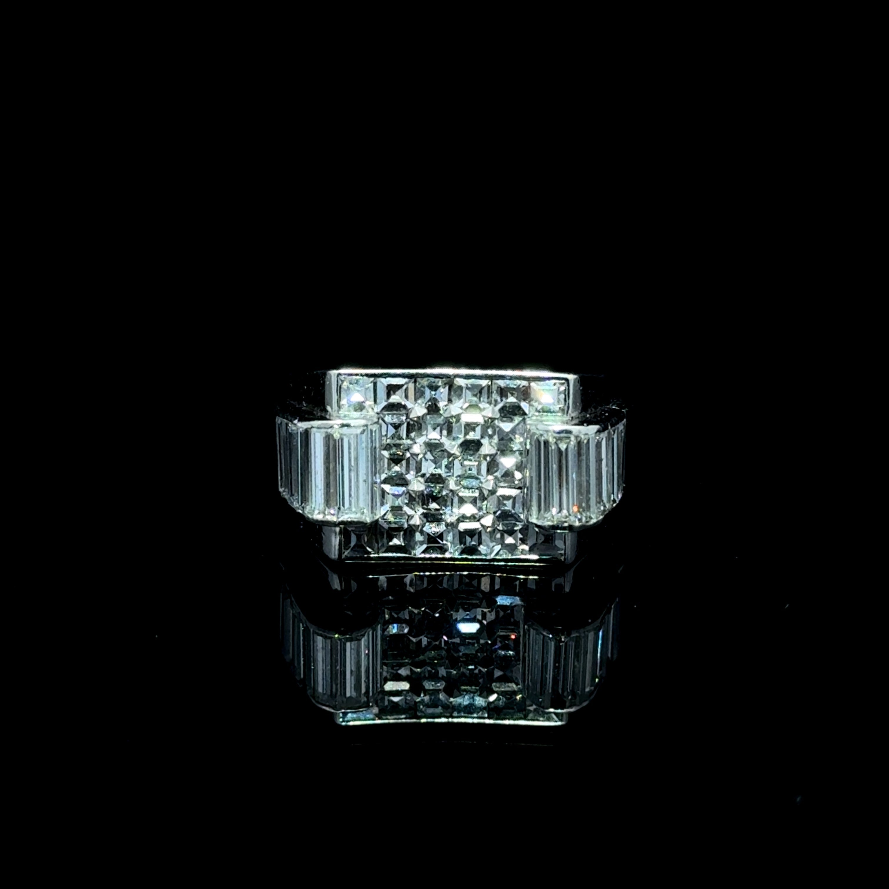 Art Deco Cartier Diamond Platinum Ring – Neil Lane Couture