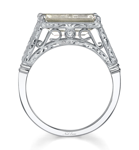 3.42ct Neil Lane Emerald-Cut Diamond, Platinum Ring – Neil Lane Couture