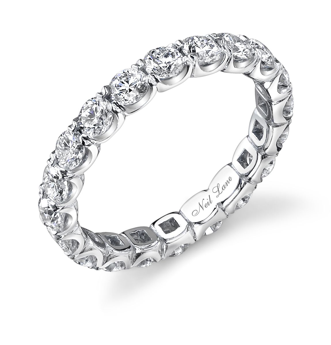 1.98ctw Neil Lane Couture Platinum Round Diamond Eternity Band
